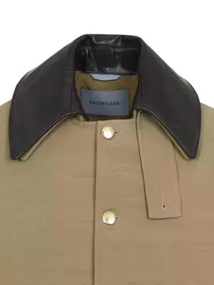 Balenciaga Short Peacoat In Beige