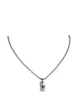 Chrome Hearts Tiny Star Dog-tag Necklace - Silver