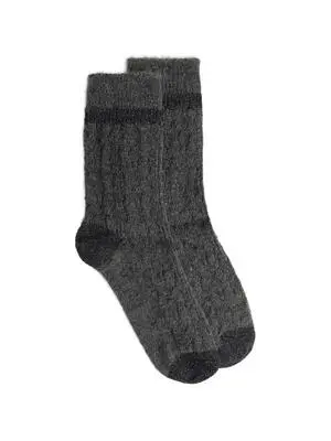 Momoni Aiva Cable-knit Socks