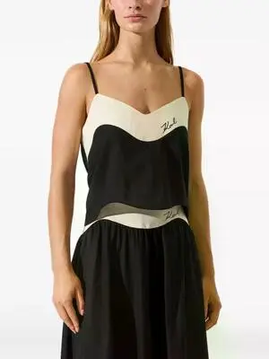 Karl Lagerfeld Signature Scallop Beach Top