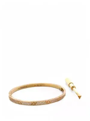 Cartier Love 18k Yellow With Pave Diamonds Small Bracelet