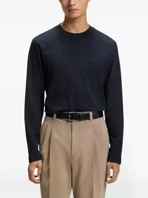 BOSS Long-sleeved T-shirt In Cotton With Logo Detail