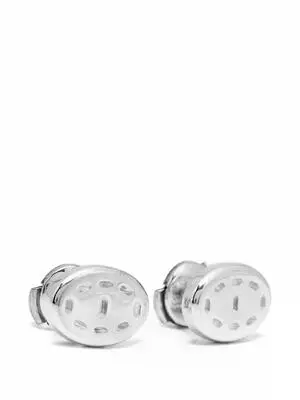 Hermès Point Sellier Engraved-logo Earrings