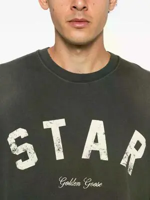 GOLDEN GOOSE Logo-print Distressed T-shirt