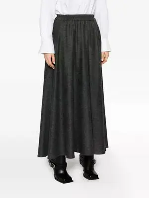 DRYKORN Qerime Elasticated-waist Midi Skirt - Grey