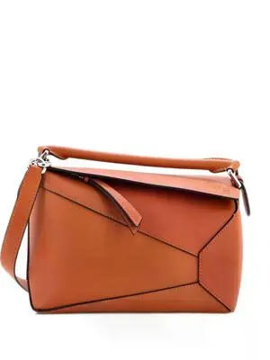 Loewe Puzzle Bag Leather Small Satchel - Brown