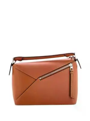 Loewe Puzzle Bag Leather Small Satchel - Brown