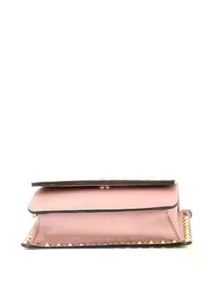 Valentino Garavani Rockstud Front Handle Flap Bag Leather Small Crossbody Bag