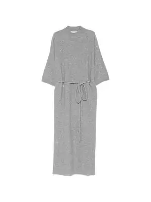 Antonelli Firenze Sequin-embellished Belted Dress - Grey