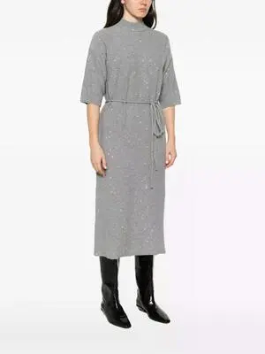 Antonelli Firenze Sequin-embellished Belted Dress