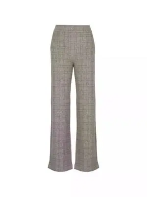 D.exterior Glitter-effect Check-pattern Trousers - Grey