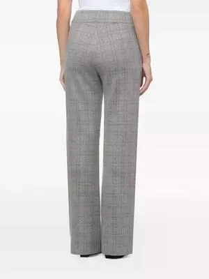 D.exterior Glitter-effect Check-pattern Trousers