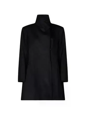 GIANLUCA CAPANNOLO High-neck Coat - Black