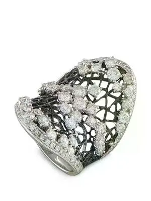 LB EXCLUSIVE Diamond Lattice Dome Ring