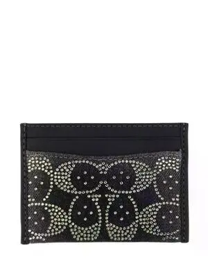 COACH Essential Card Case With Crystal Signature - Black