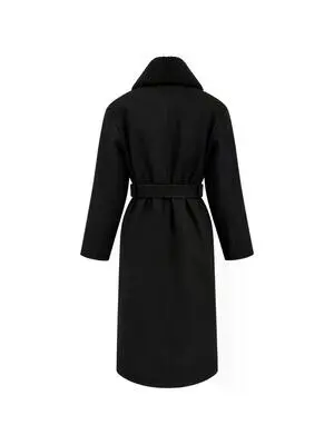 RAINMAKER Sherpa-shawl Belted Coat