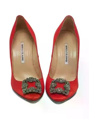 Manolo Blahnik Hangisi Buckle Pumps
