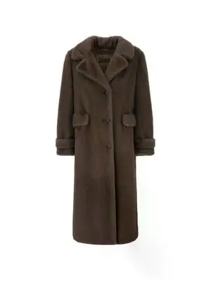 Herno Faux-fur Single-breasted Coat