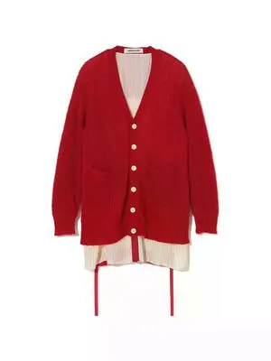 Undercover Panelled Pinstripe Cardigan