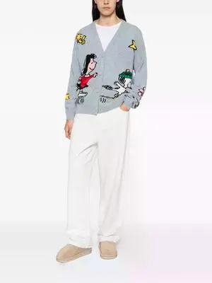 MC2 SAINT BARTH Peanuts-intarsia Flecked Cardigan