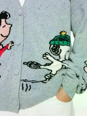 MC2 SAINT BARTH Peanuts-intarsia Flecked Cardigan