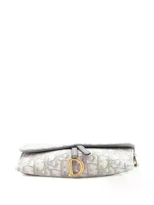 Dior Saddle Chain Wallet Oblique Canvas Crossbody Bag