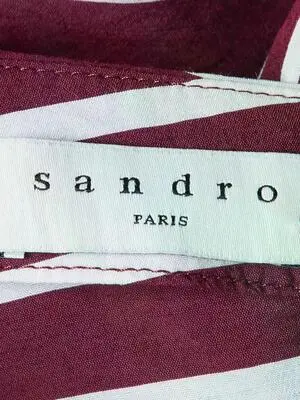 Sandro Striped Lace-trim Blouse