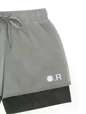OPTIMISTIC RUNNERS Logo-print Layered Shorts