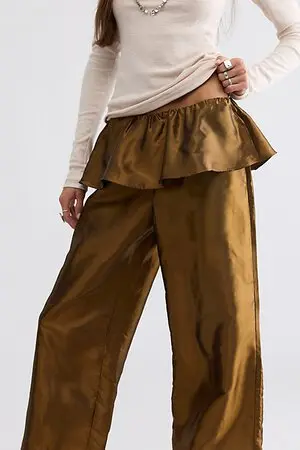 LISA SAYS GAH Renee Taffeta Pants - Cinnamon