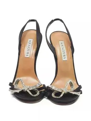 AQUAZZURA Babe Crystal-bow Sandals