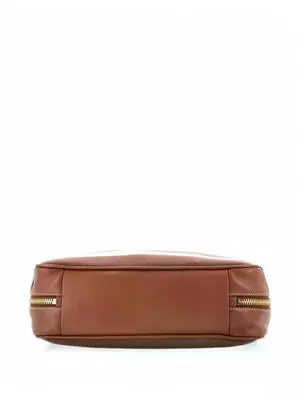 Miu Miu Beau Top Handle Bag Striped Canvas With Leather Large Satchel