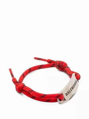 Balenciaga Logo-engraved Cord Bracelet