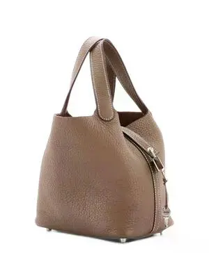 Hermès Picotin Lock Bag Clemence Pm Bucket Bag - Grey