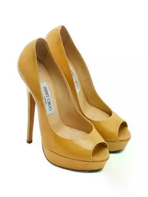 JIMMY CHOO Crown Peep-toe Pumps
