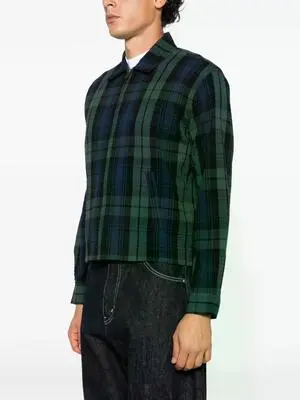 JW Anderson Check-pattern Front-zip Blouson Jacket - Blue