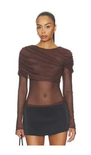 NIA Everleigh Top In Chocolate