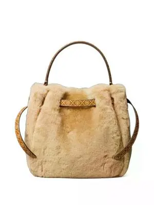 Tory Burch Romy Shearling Bucket Bag