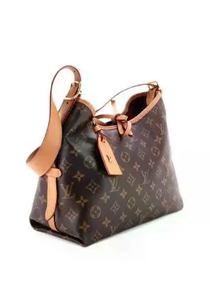 LOUIS VUITTON Carryall Monogram Canvas Pm Hobo Bag - Brown