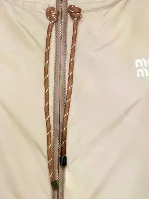Miu Miu 2025 Logo Print Zip-up Jacket
