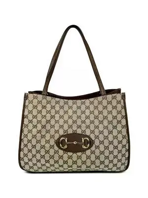 Gucci 2000-2015 Medium Gg Canvas Horsebit 1955 Tote Bag
