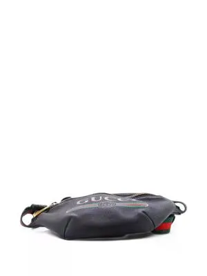 Gucci Logo Printed Leather Small Belt Bag