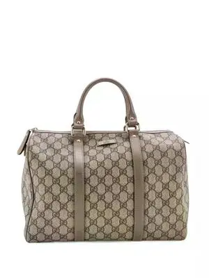 Gucci Joy Boston Bag Gg Coated Canvas Medium Satchel