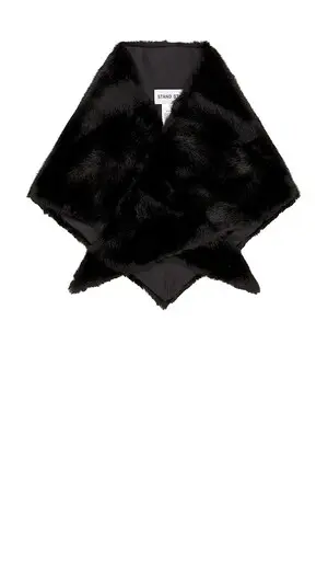 STAND STUDIO Cassi Faux Fur Scarf - Black