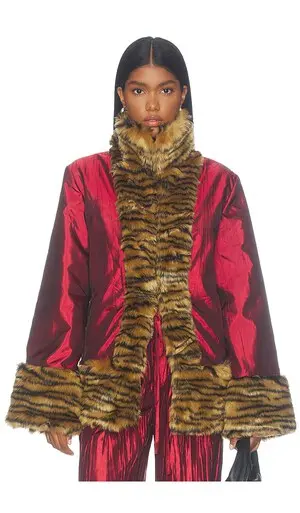 KIM SHUI Akdeniz Satin Jacket - Red