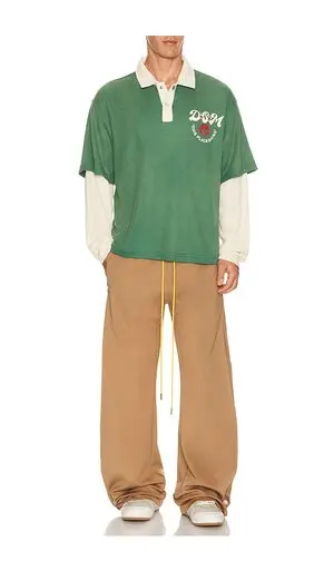 DIET STARTS MONDAY Hollywood Waffle Polo - Green