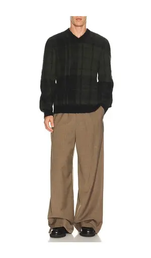 Barbour Hunham Tartan V-neck Sweater