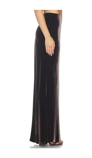 L'AGENCE Zeta Long Skirt In Brown