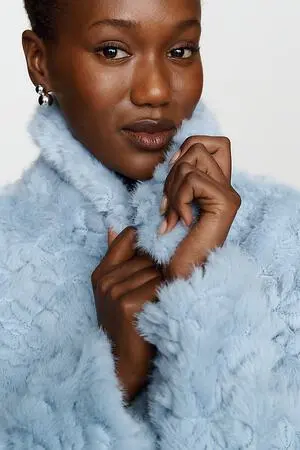 Anthropologie Faux Fur Bomber Jacket