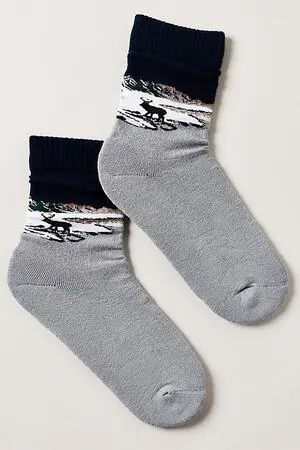 AMERICAN TRENCH Landscape Crew Socks - Navy