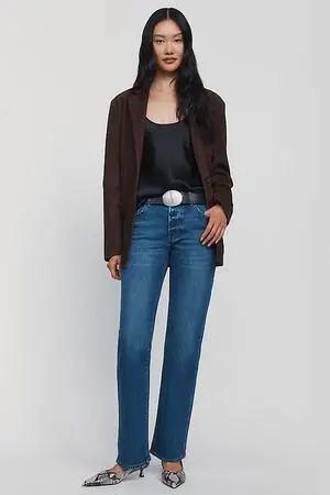 Rolla's Meg Mid Rise Straight Leg Jeans